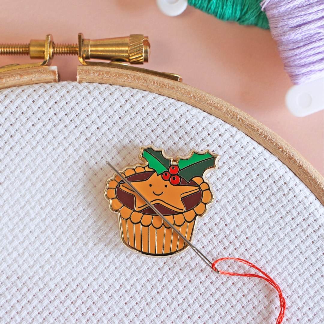 Needle Minders Collection - Enamel | Caterpillar Cross Stitch