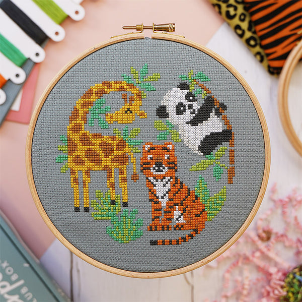 Tropical Friends - Cross Stitch Kit | Caterpillar Cross Stitch