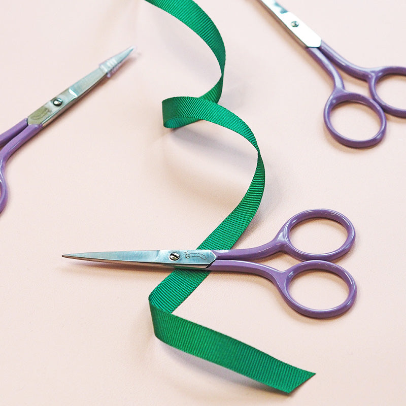 Cross Stitch Purple Scissors UK | Caterpillar Cross Stitch